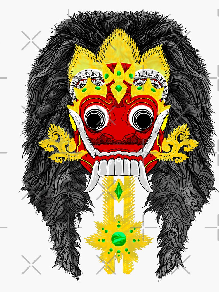 "Bali, Leak Bali mask culture from Indonesia" Sticker for Sale by ...