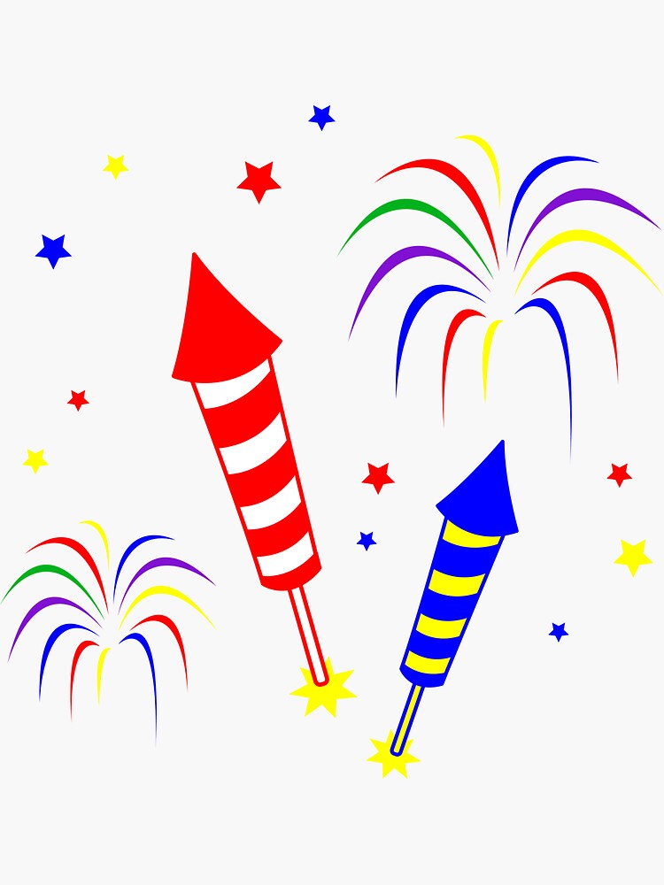 "Holiday Fireworks Merchandise" Sticker for Sale by cindyfordyce ...