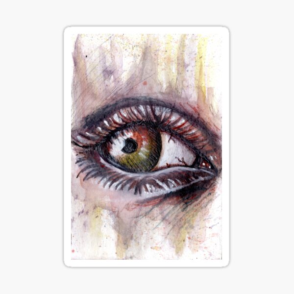 "Hazel Eye " Sticker for Sale by KLoganArt | Redbubble