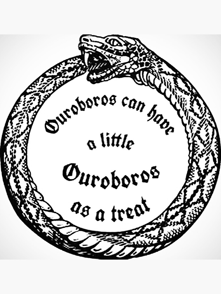 "ouroboros can have a little ouroboros as a treat" Sticker for Sale by ...