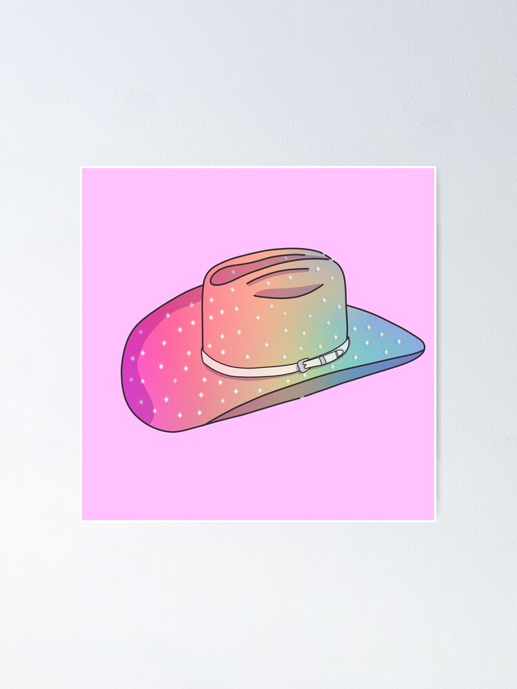 "Rainbow Cowboy Hat" Poster by aileenswansen | Redbubble