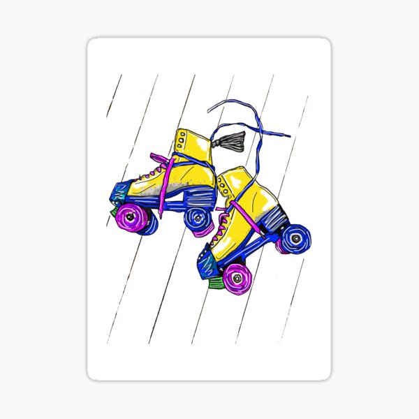 "patternsonpoint yellow skate design " Sticker for Sale by ...