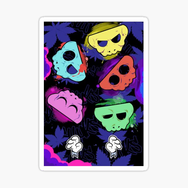 "Trippy Witch mask to wear today drawing " Sticker for Sale by ...