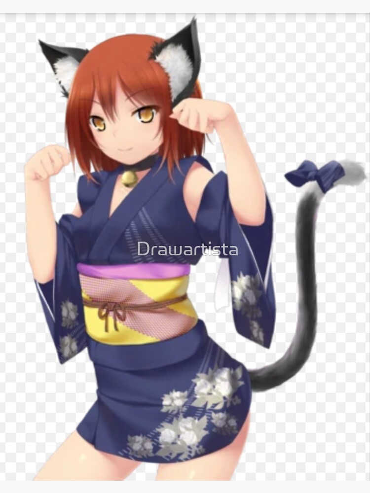 "Huniepop cat version" Sticker for Sale by Drawartista | Redbubble