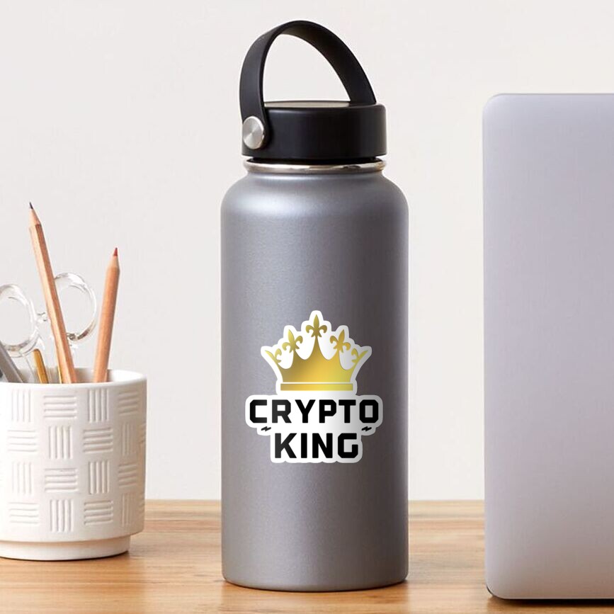 "Crypto King " Sticker for Sale by MajorMemes | Redbubble