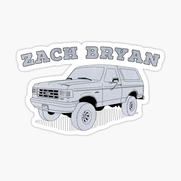 "ZACH BRYAN" Sticker for Sale by JayBartArt | Redbubble