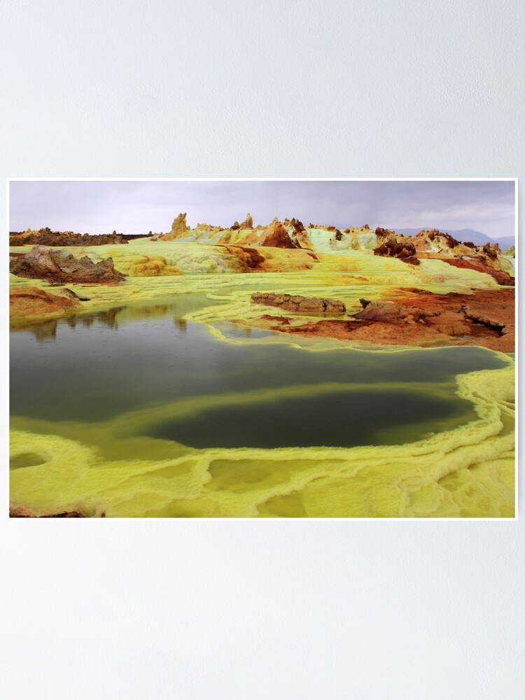 "Green Lakes At Dallol Crater" Poster for Sale by aodhain | Redbubble