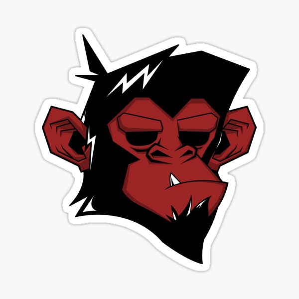 "MONKEYYYY" Sticker for Sale by slick rawn | Redbubble