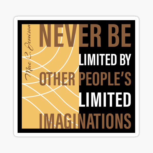 "Mae Jemison Quote" Sticker for Sale by ArtGraffita | Redbubble