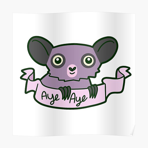 "Ribbon Banner Aye Aye" Poster by SaradaBoru | Redbubble