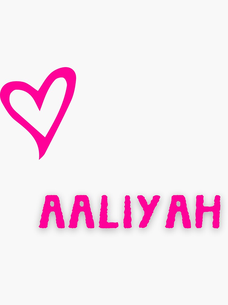" Aaliyah name pink color " Sticker for Sale by narziko | Redbubble