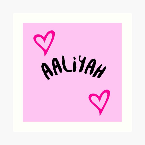 "Aaliyah name pink color " Art Print by narziko | Redbubble