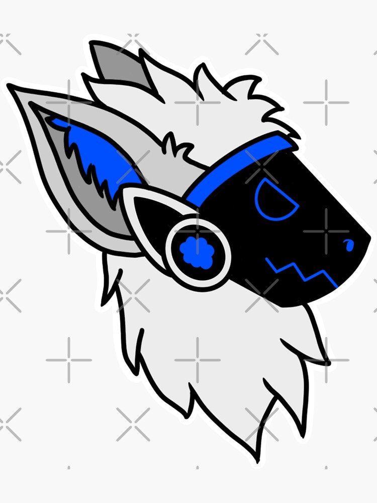 "Furry Protogen Art" Sticker for Sale by planetpaws | Redbubble