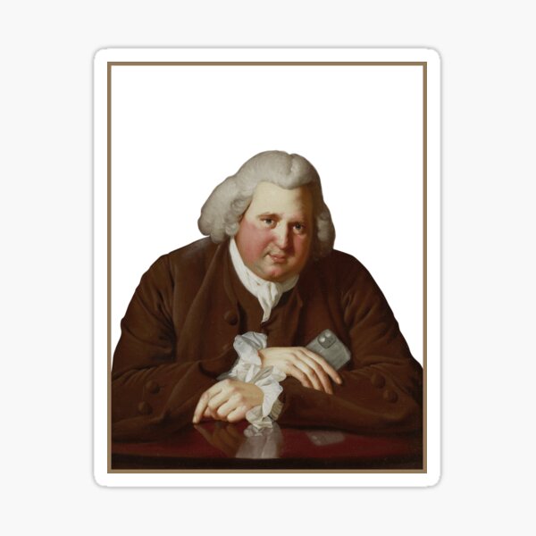 "Funny Renaissance Art Painting - Vintage Modern Art Phone " Sticker ...