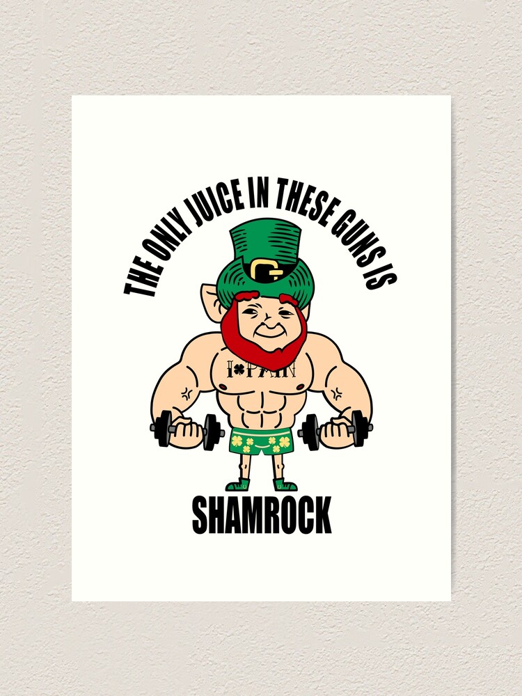 "Bodybuilding Leprechaun" Art Print by MoonsmileProd | Redbubble