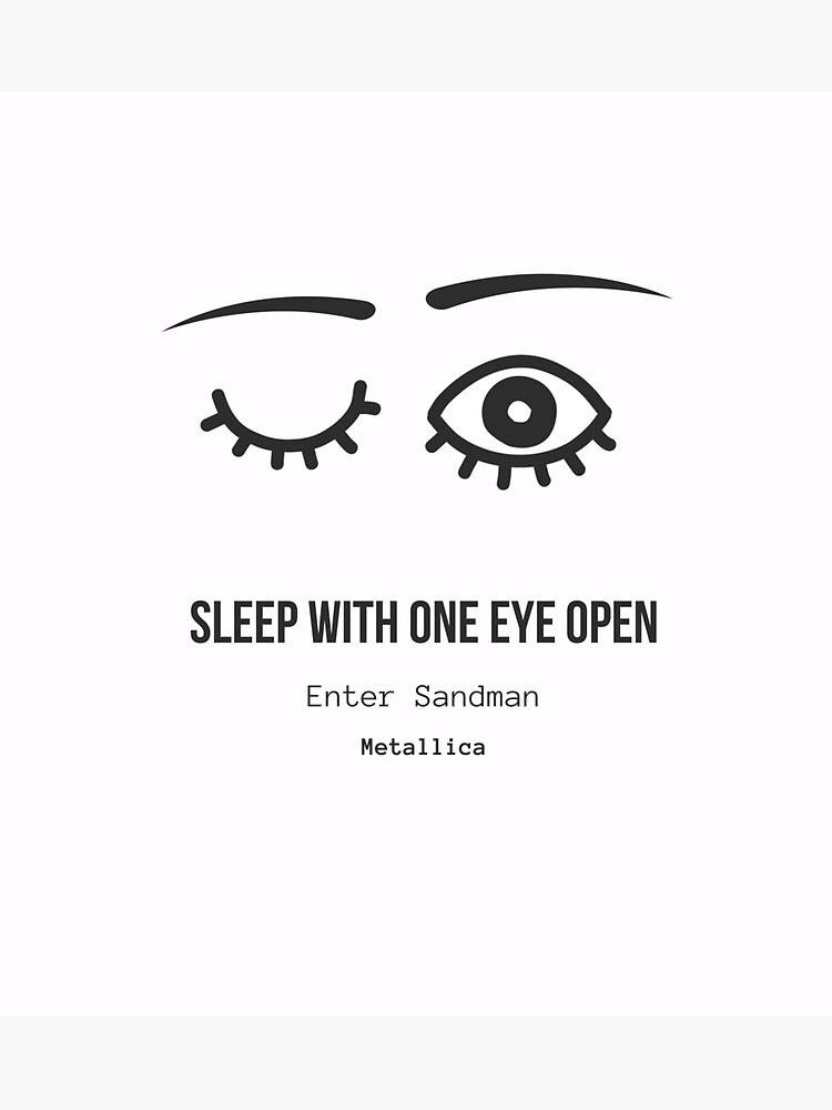 "Metallica - Enter Sandman "Sleep with one eye open" design" Magnet for ...
