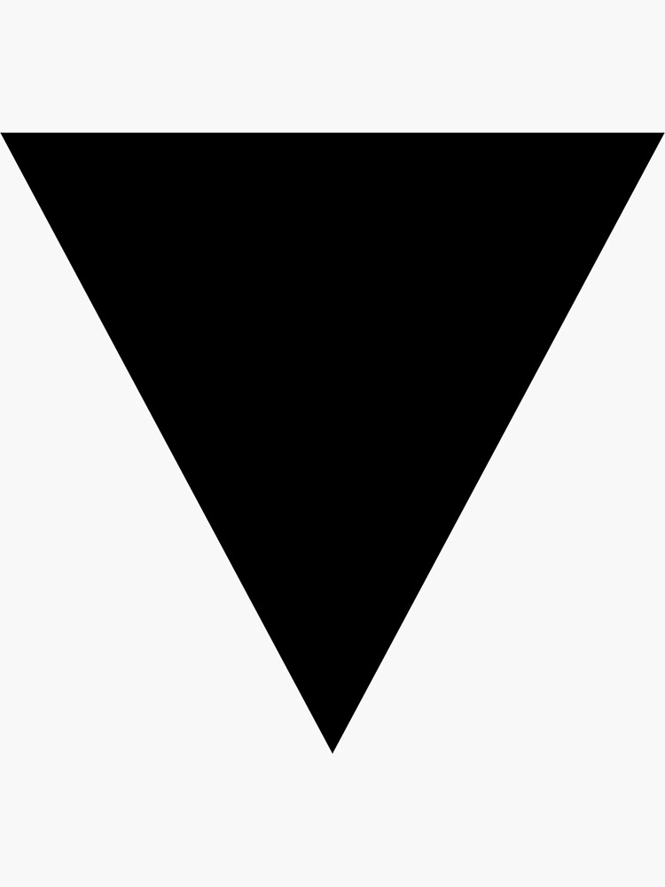 "Black Inverted Triangle" Sticker by proa | Redbubble