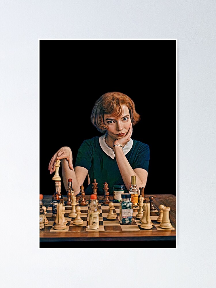 "The Queens Gambit - Beth Harmon on Chess" Poster by ArtemisArtHouse ...