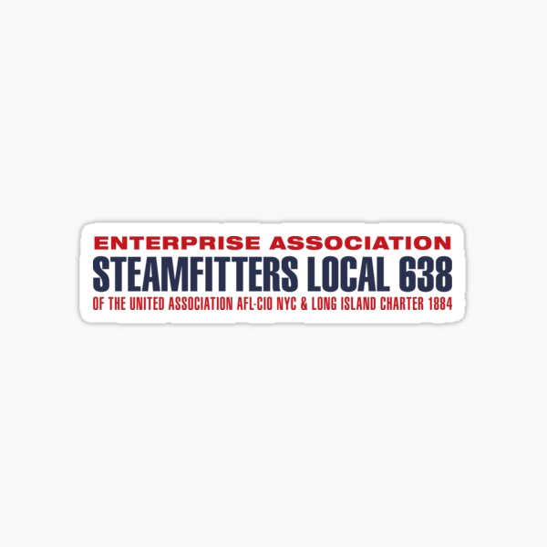 "Local 638 Steamfitter. Red, white, and blue" Sticker for Sale by ...