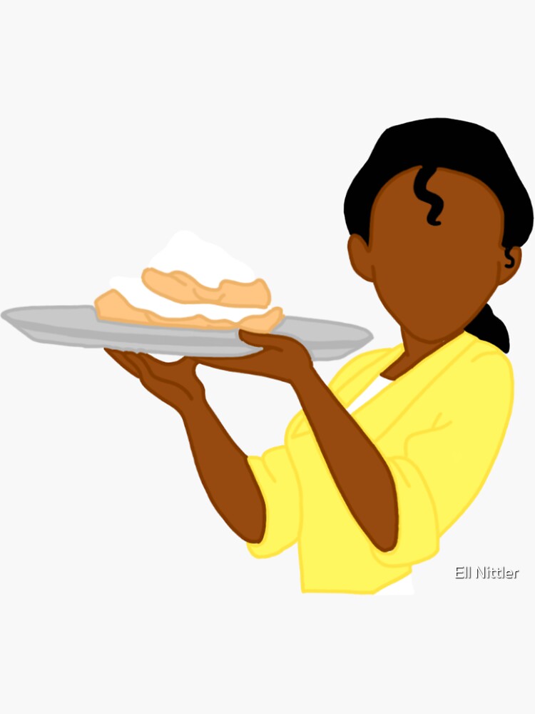 "Man Catching Beignets " Sticker by elliott-r-nitt | Redbubble