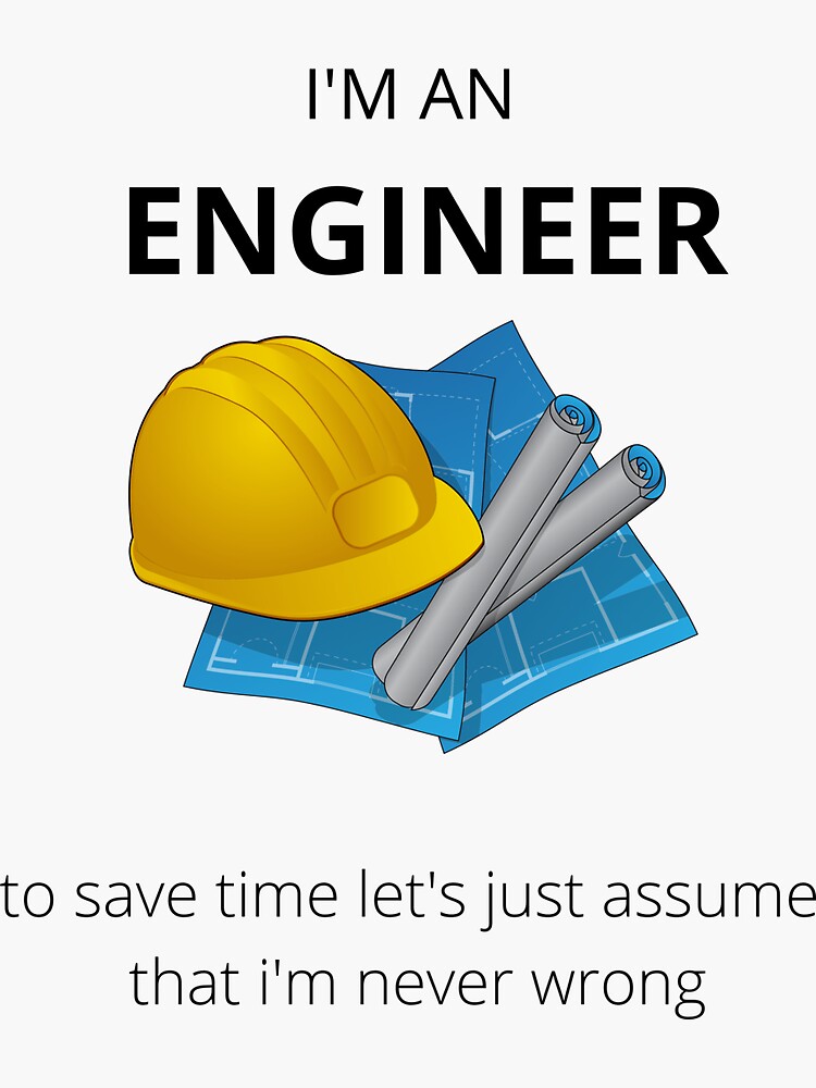 "I'm an engineer" Sticker for Sale by Zebra-fashion | Redbubble