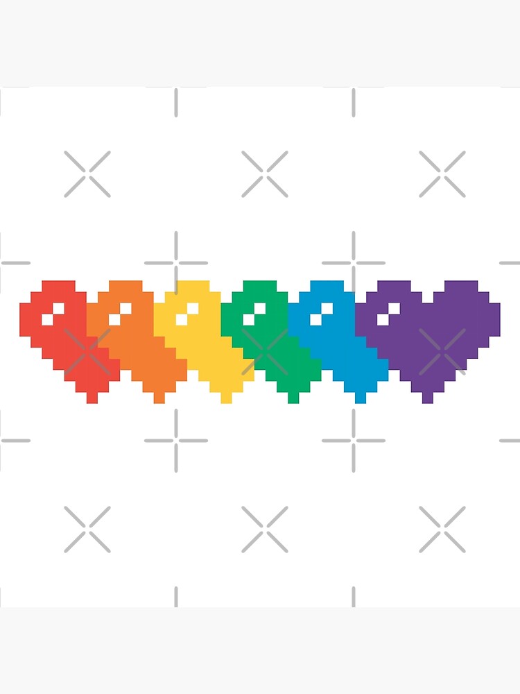 "HEART PRIDE PIXEL ART LGBT IN LOVE" Art Print by revolutionlove ...