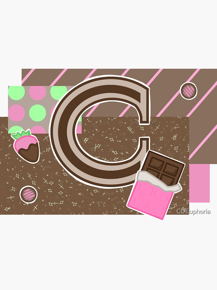 "Pastel Letter “C” - Chocolate" Sticker for Sale by CDEuphoria | Redbubble