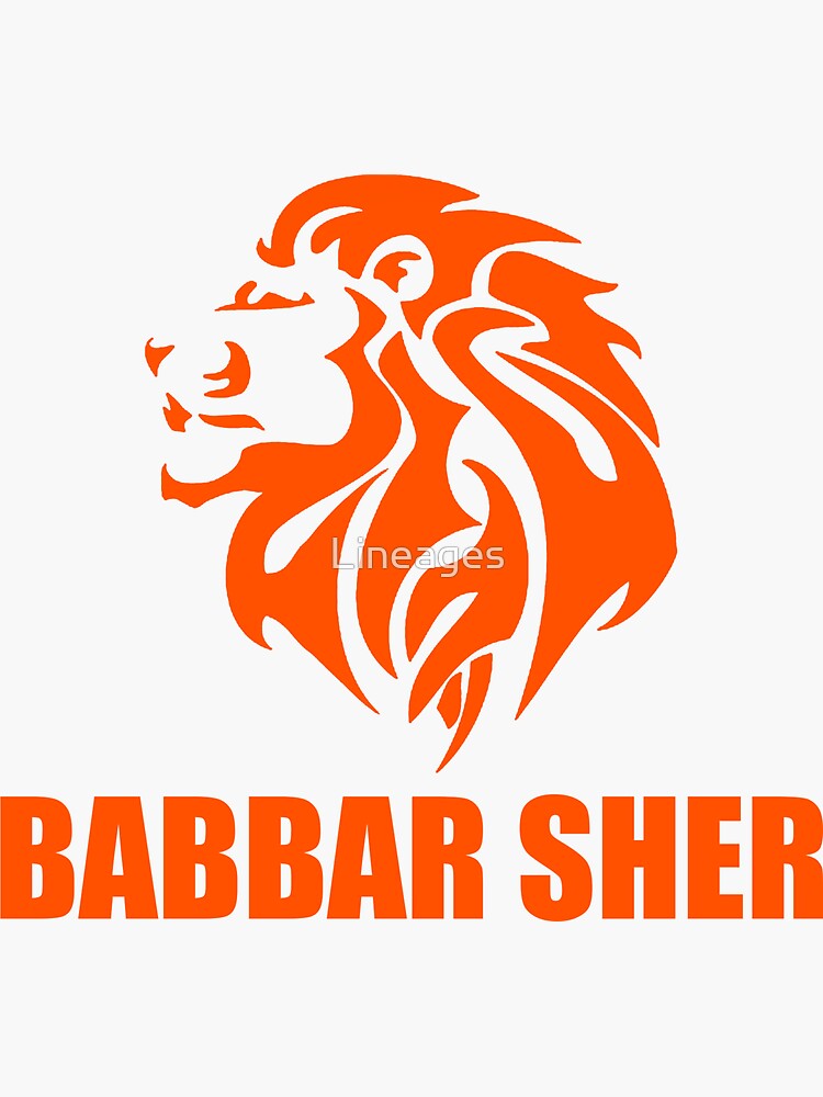 "Babbar Sher" Sticker by Lineages | Redbubble