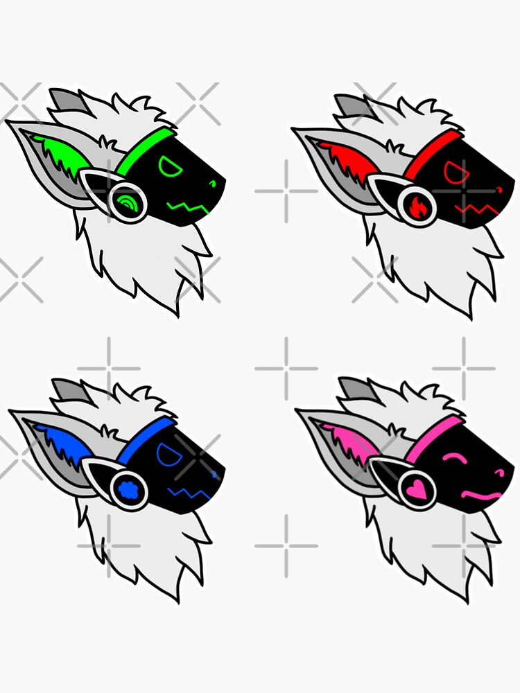 "Protogen Sticker Pack" Sticker for Sale by planetpaws | Redbubble