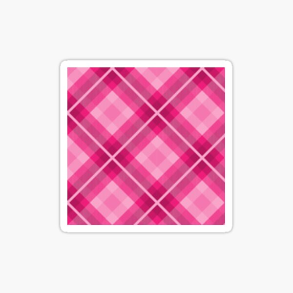 "Pink plaid " Sticker for Sale by honeyyx | Redbubble
