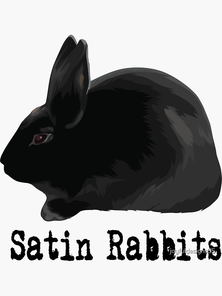 "Satin rabbits" Sticker for Sale by joyfuldesigns55 | Redbubble