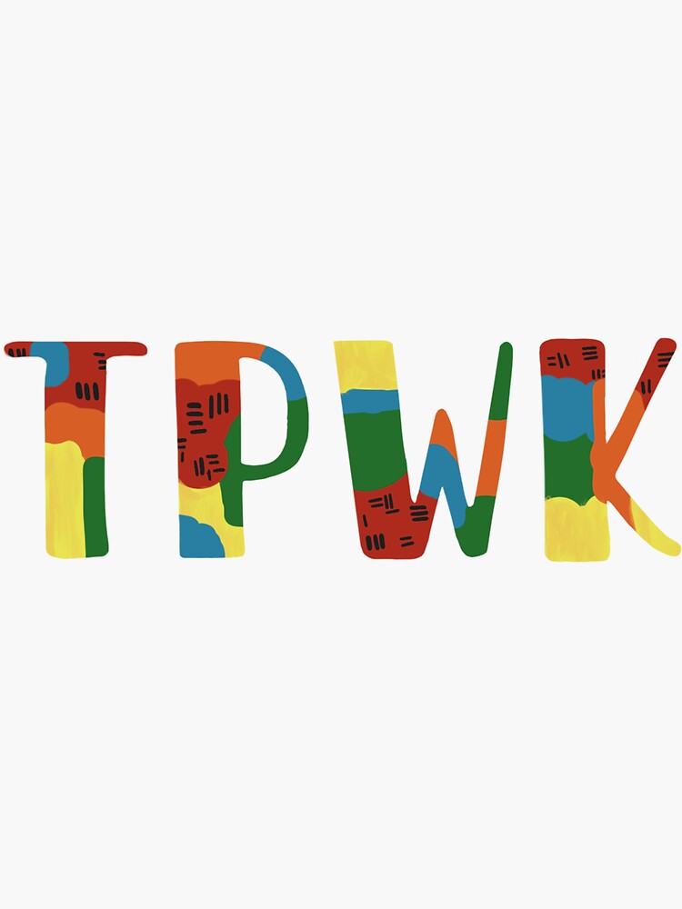 "tpwk cardigan lettering sticker" Sticker for Sale by QbieDoo | Redbubble