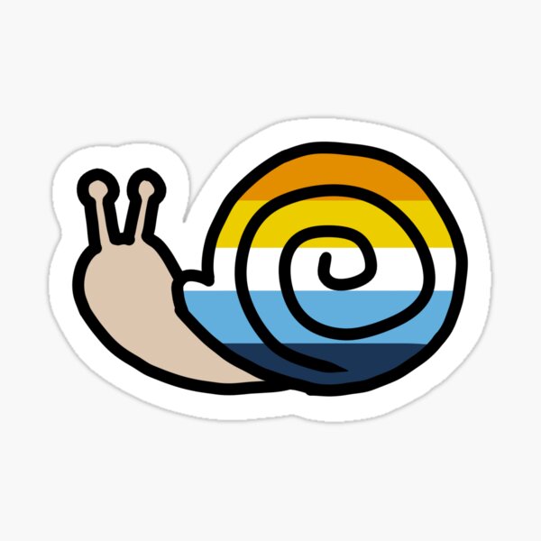 "Aroace Pride Snail" Sticker for Sale by oakiedokie22 | Redbubble