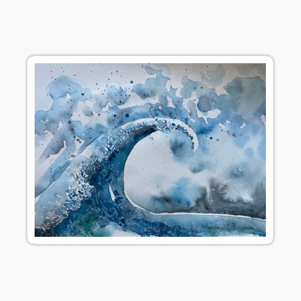 "Water Wave " Sticker by AngelClare22 | Redbubble