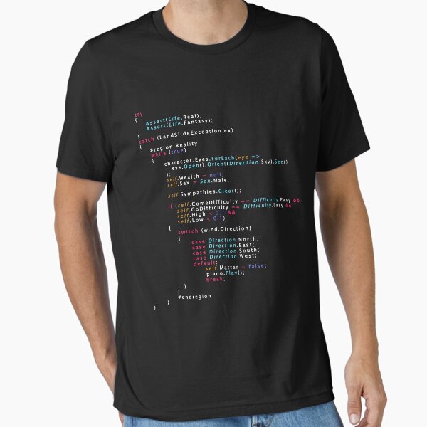 "Is This The Real Life Coding Programming Color" Essential T-Shirt for ...