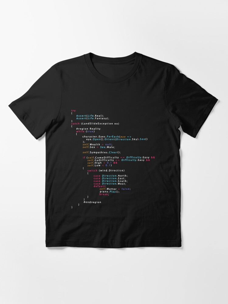 "Is This The Real Life Coding Programming Color" Essential T-Shirt for ...