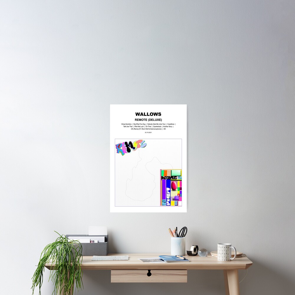 "Wallows - Remote (Deluxe) EP (2021) Music Album Cover Poster" Poster ...