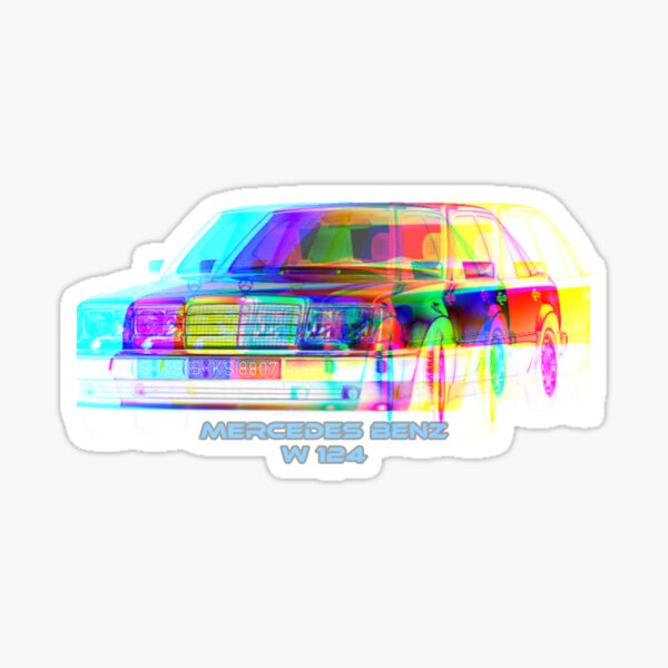 Sticker: Mercedes Benz W124 | Redbubble