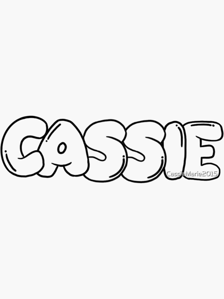 "Cassie" Sticker for Sale by CassieMarie2015 | Redbubble