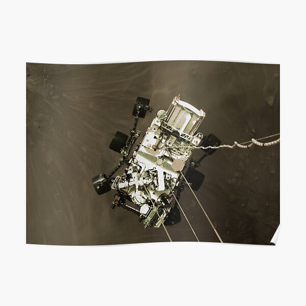 "Mars Perseverance Rover landing on Mars " Poster for Sale by ...