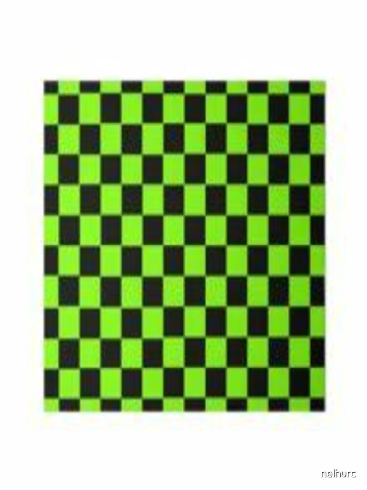 "Black and Green Checkerboard Pattern" Sticker for Sale by nelhurc ...