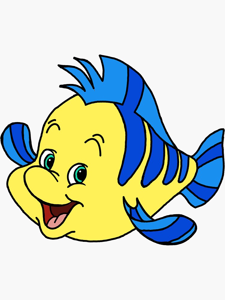 "Flounder" Sticker for Sale by Disnerd99 | Redbubble