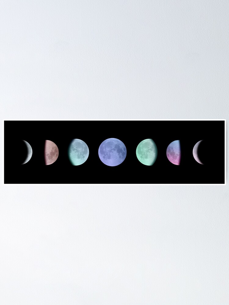 "Moon Colors Art Design" Poster for Sale by Sevenlineart | Redbubble