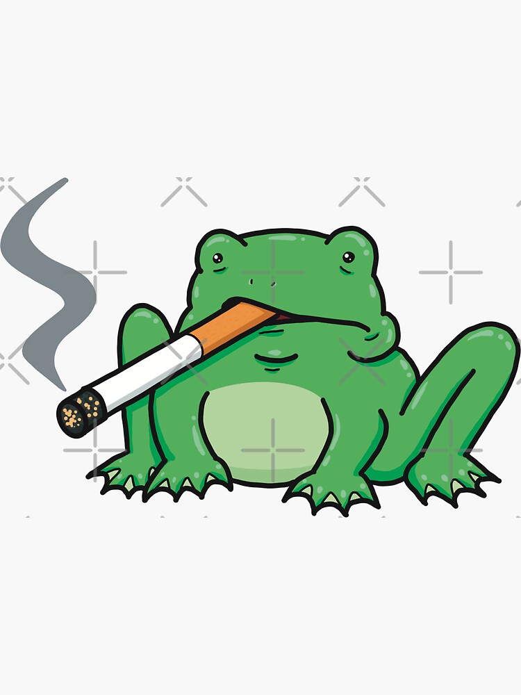 "Smoking Frog" Sticker for Sale by DonatasSab | Redbubble