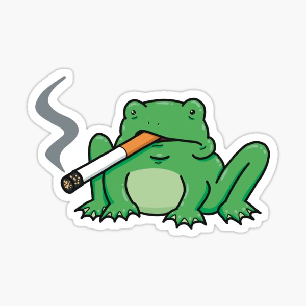 "Smoking Frog" Sticker for Sale by DonatasSab | Redbubble