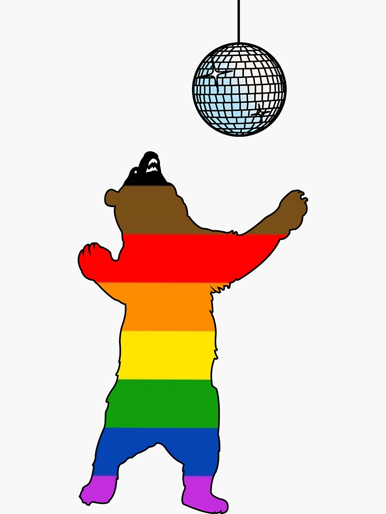 "Disco Bear" Sticker for Sale by SpiderMartini | Redbubble
