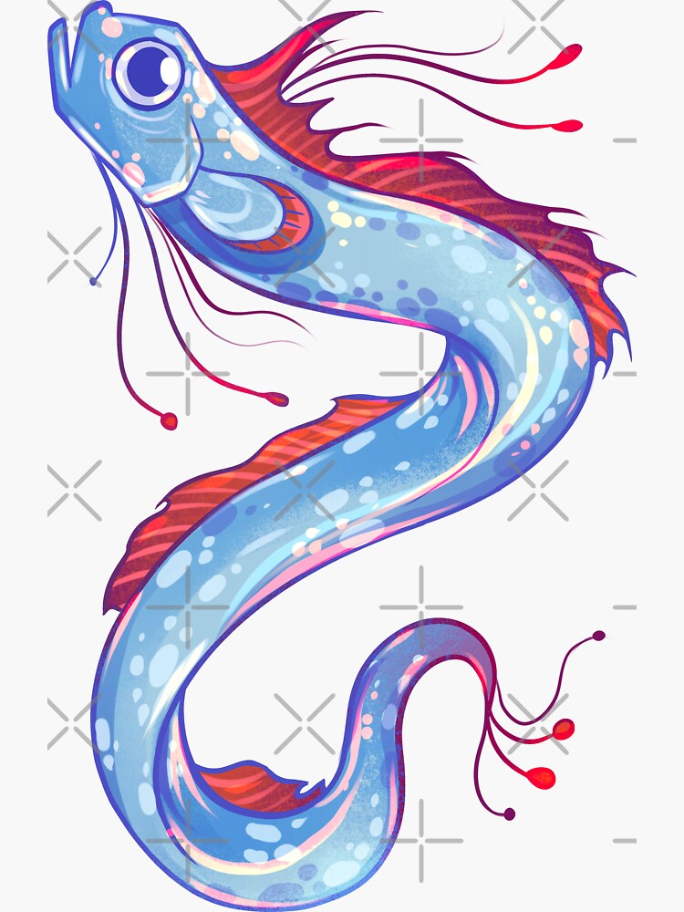 "Cute Oarfish (Regalecidae)" Sticker for Sale by GalaxyChicken | Redbubble