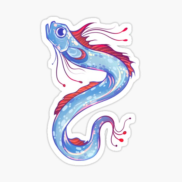 "Cute Oarfish (Regalecidae)" Sticker for Sale by GalaxyChicken | Redbubble