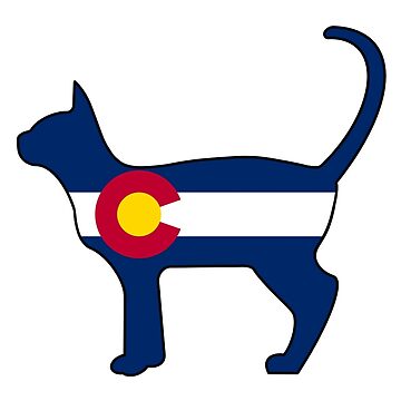 "State of Colorado Flag for Cat Lovers" Sticker for Sale by Gsallicat ...