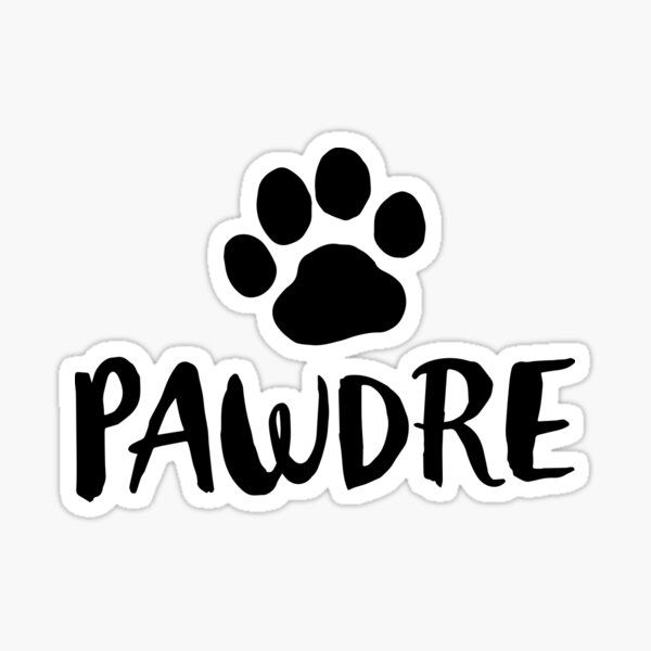 "Pawdre | Cute Dog Dad Design with Paw Print" Sticker by ShortCoffee ...